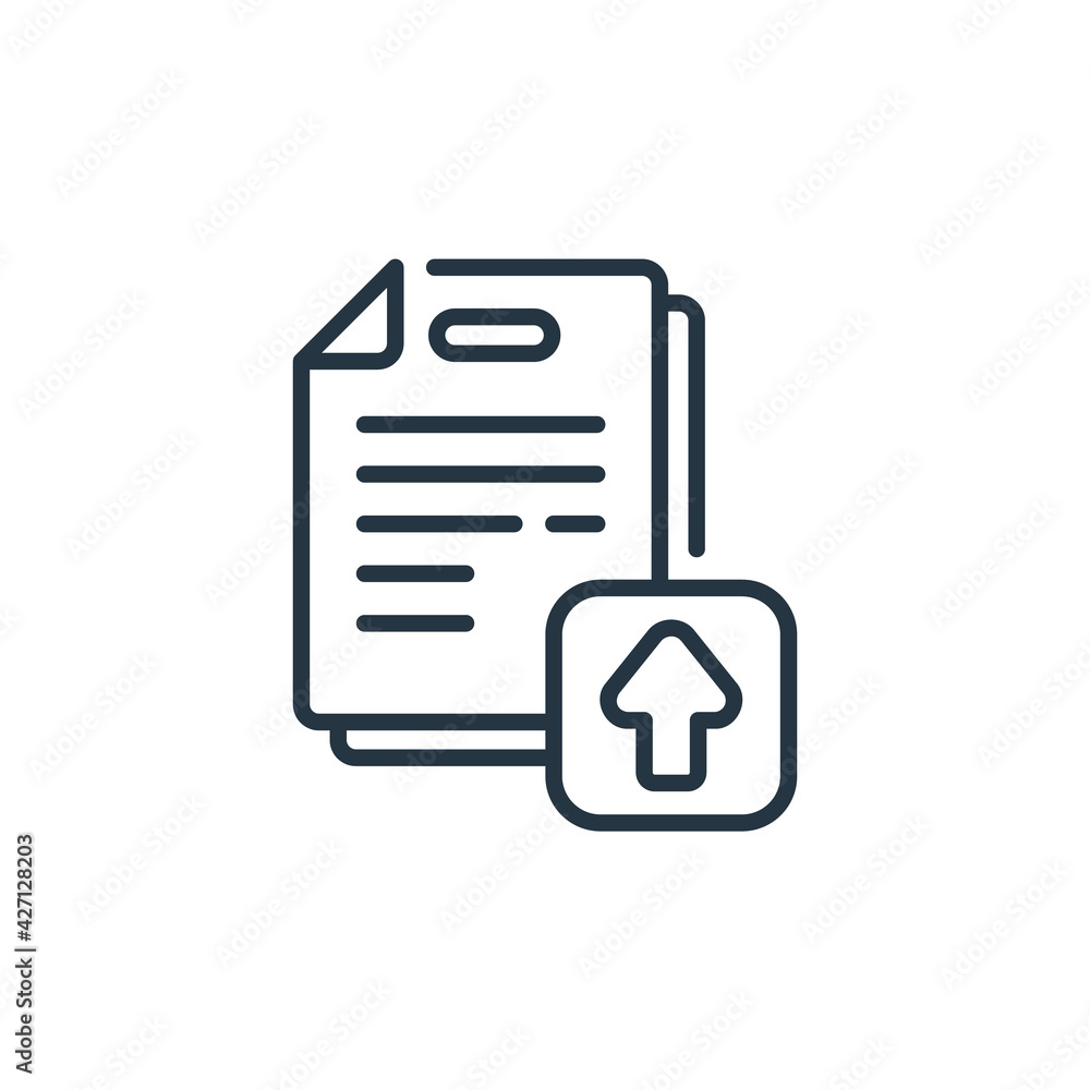 Submit Icon Thin Linear Submit Outline Icon Isolated On White Submit Icon Thin Linear Submit Outline Icon Isolated On White