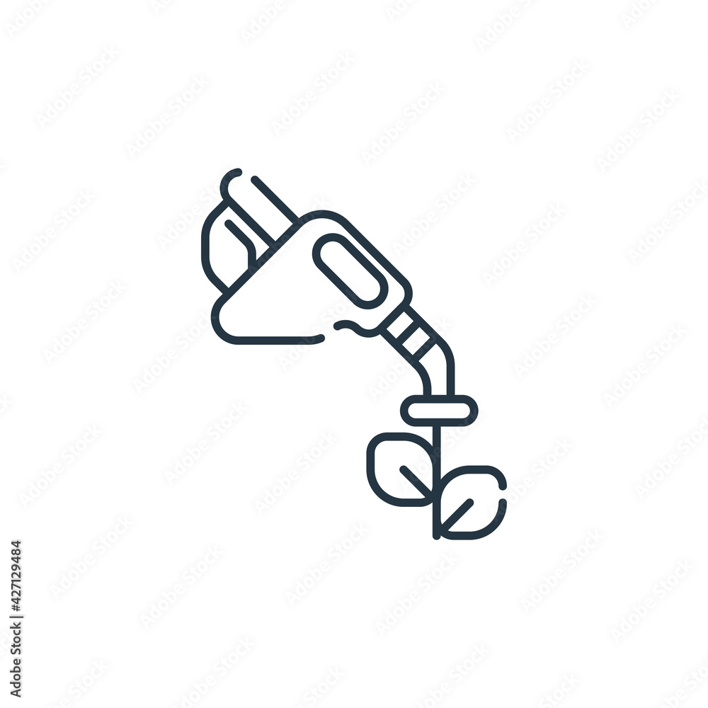 biodiesel icon. Thin linear biodiesel outline icon isolated on white ...