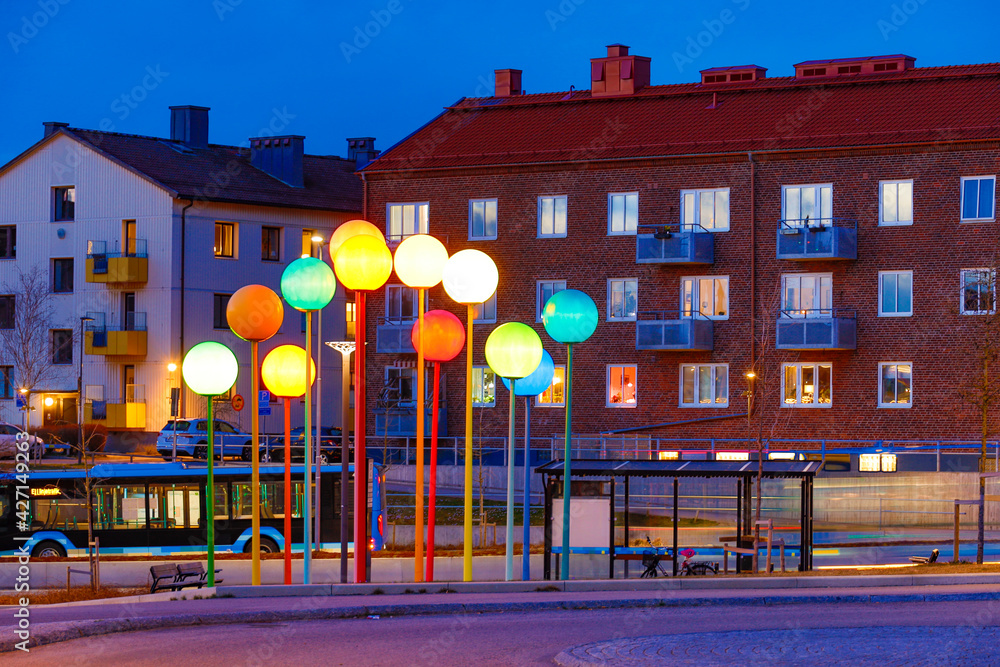Halmstad, Sweden, The modern travel center and main bus stop in the ...