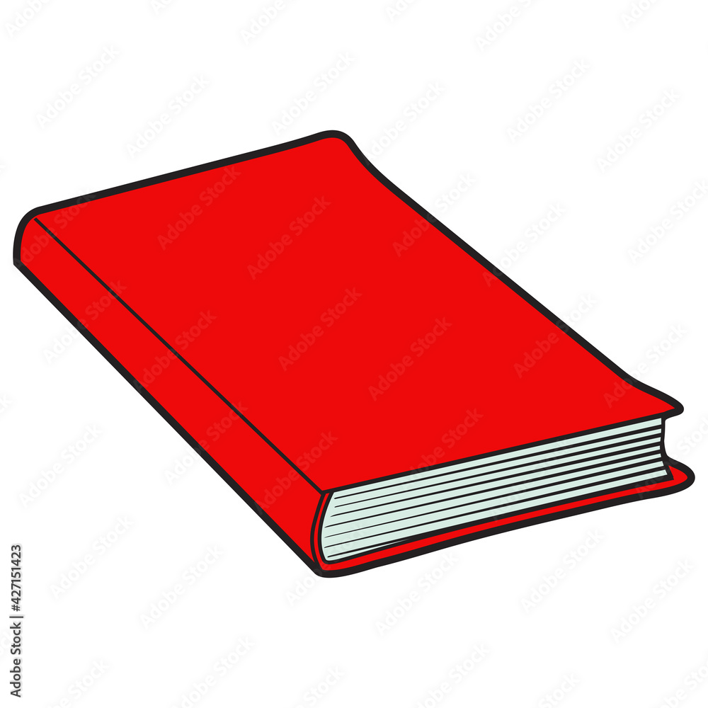red book vector illustration,isolated on white background Stock Vector ...