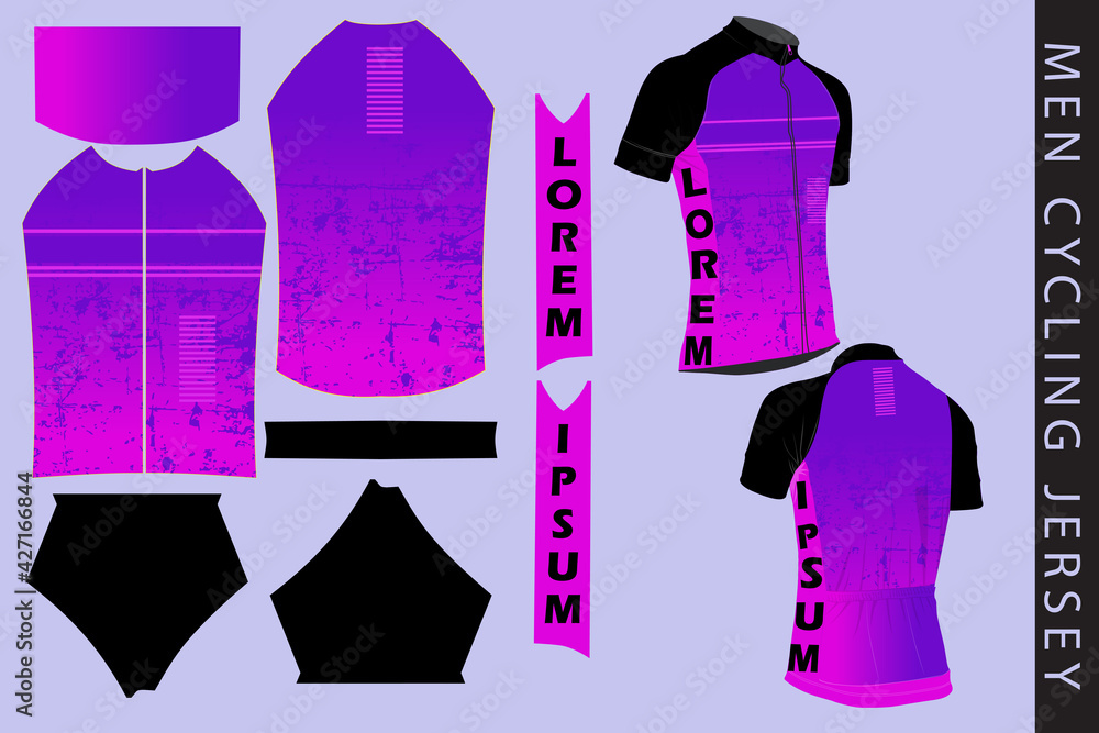 men cycling jersey pattern and design Stock Vector | Adobe Stock