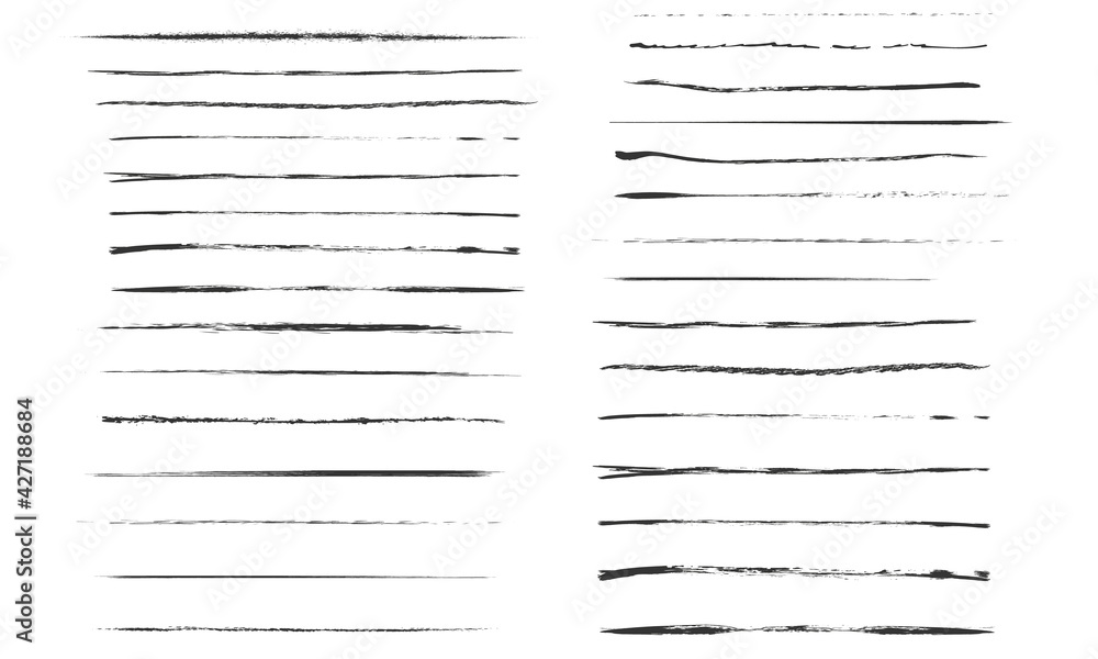 Set of artistic pen brushes.Doodles, ink brushes.Set of vector grunge ...