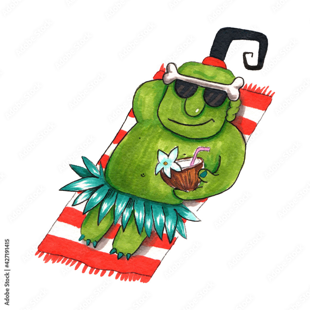 Hand drawn watercolor illustration. Clipart for children design. Cute ...