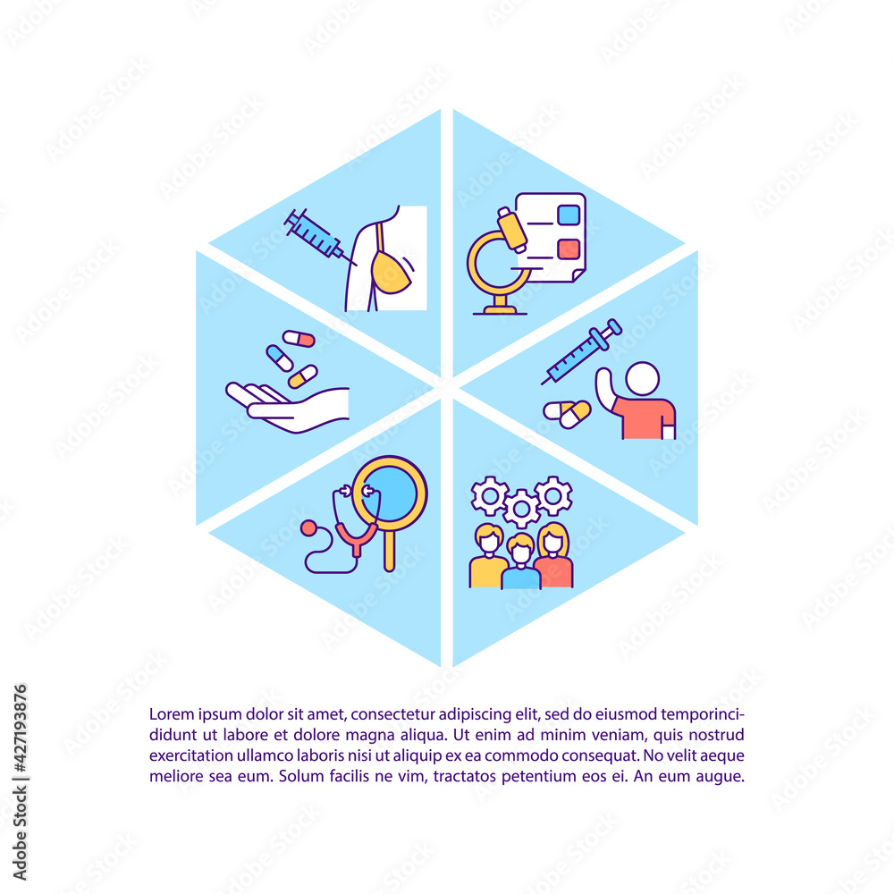 Vaccine testing process concept line icons with text. PPT page vector ...