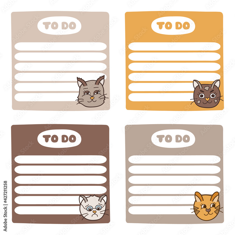 Cute scrapbook templates for planner (notes, to do, to buy and other ...