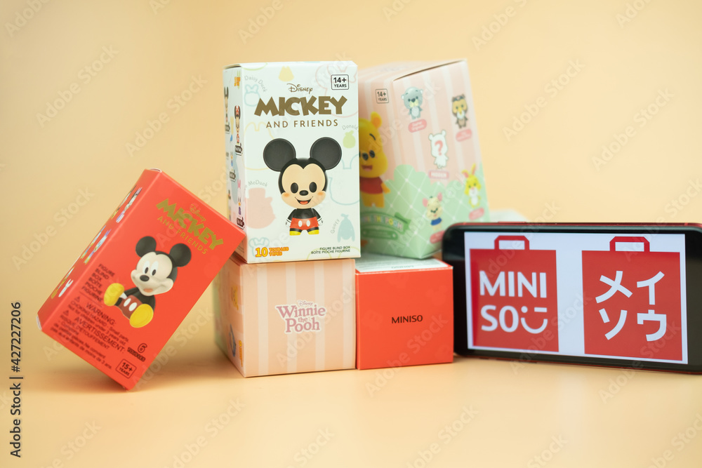 Bangkok, Thailand - April 12, 2021 : Cute figurine of new blind box 4 ...