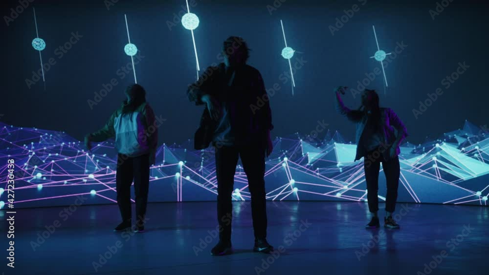 Diverse Group of Three Professional Dancers Performing a Hip Hop Dance ...