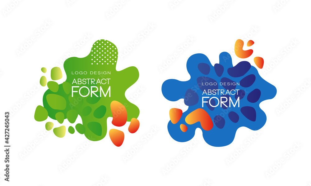 Abstract Form Logo Design, Colorful Modern Liquid Dinamic Shapes Design ...