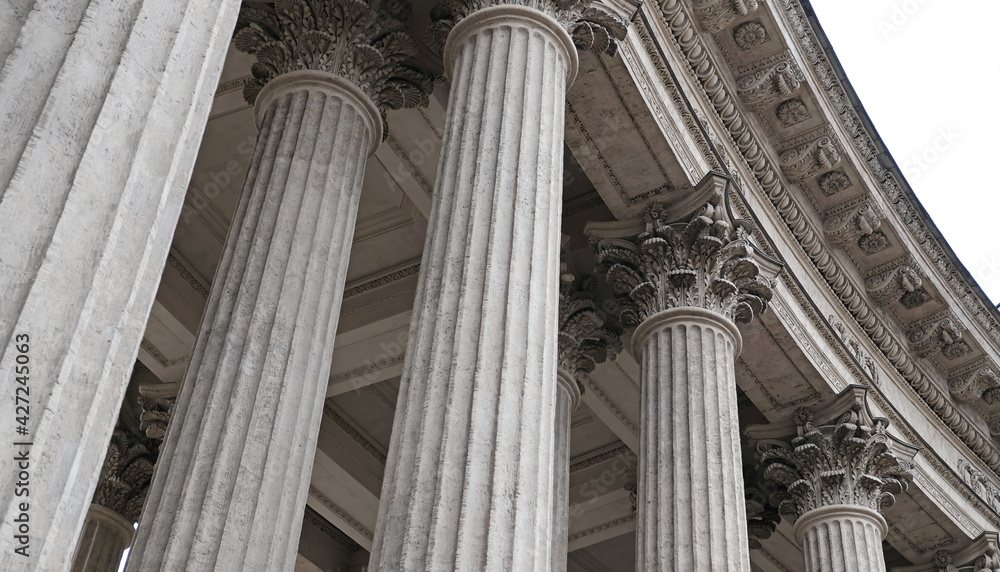 Classic architectural column. Details of the architecture of a ...