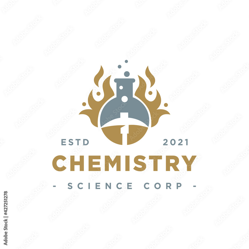 Chemistry Science Corporation Logo Design Inspiration - Isolated vector ...