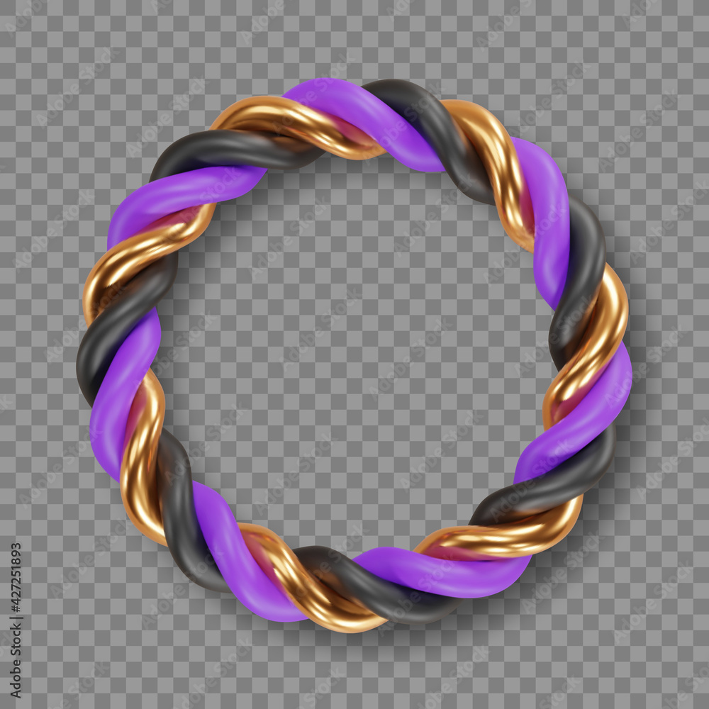 Twisted round frame isolated on transparent background. Design element ...