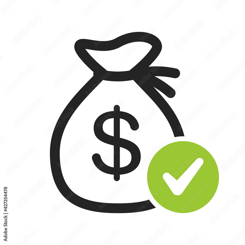 Budget friendly line icon. Clipart image isolated on white background Stock Vector | Adobe Stock