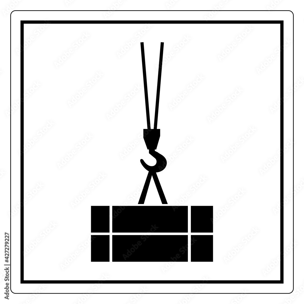 Beware Suspended Load Symbol Sign ,Vector Illustration, Isolate On ...