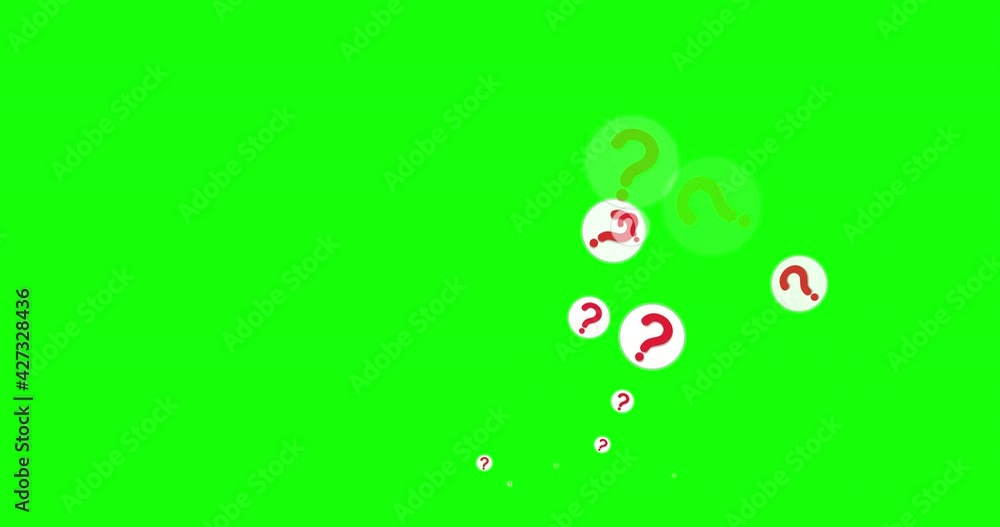 Vidéo Stock Animation moving question marks on a chroma-key background ...