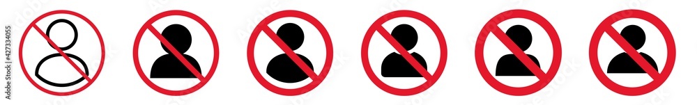 Prohibition Sign Person User Forbidden Icon | Human Man Prohibition ...