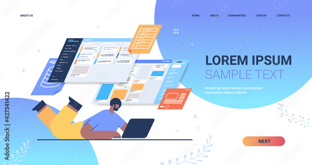 businessman analyzing data on virtual boards analysis process digital ...