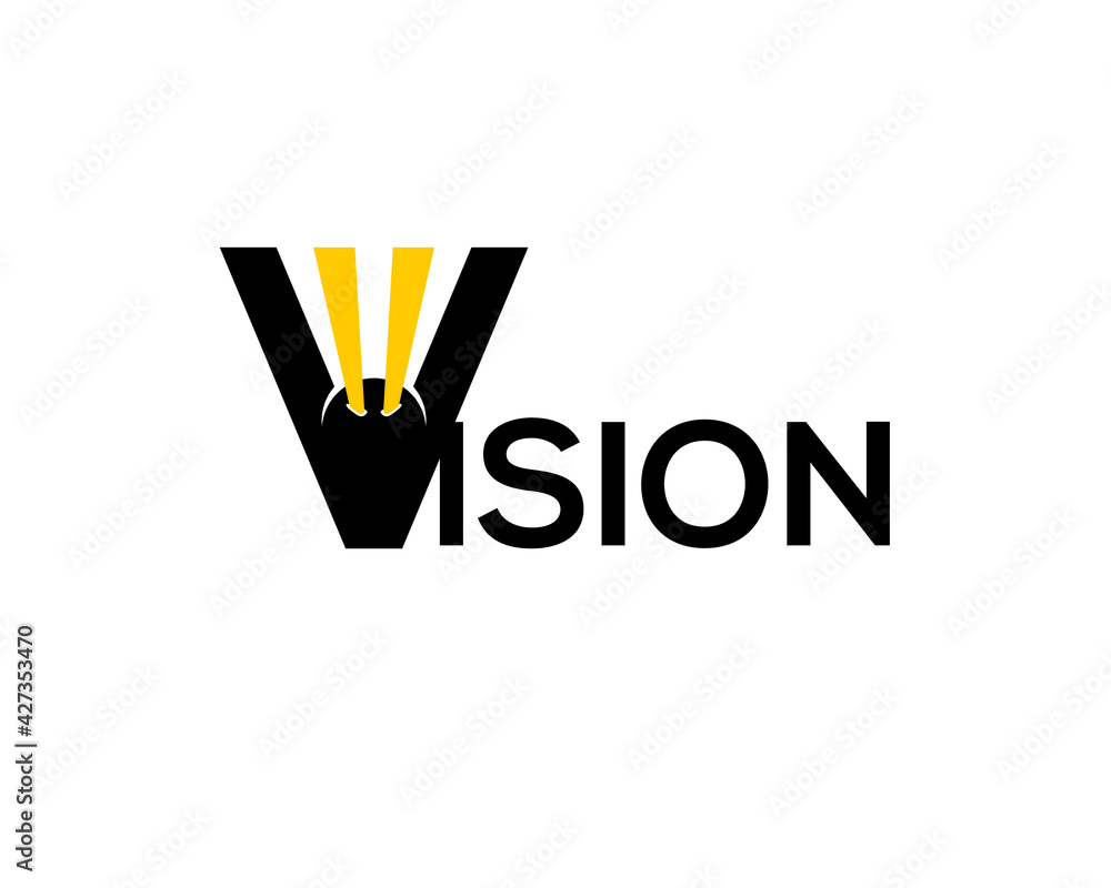 power vision logo with human lifting hand and big eye Stock Vector ...