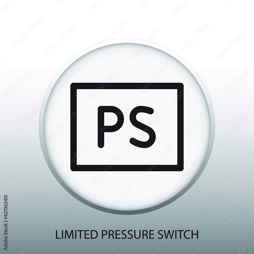 Symbol of Limited Pressure Switch Vector illustration symbol of ...