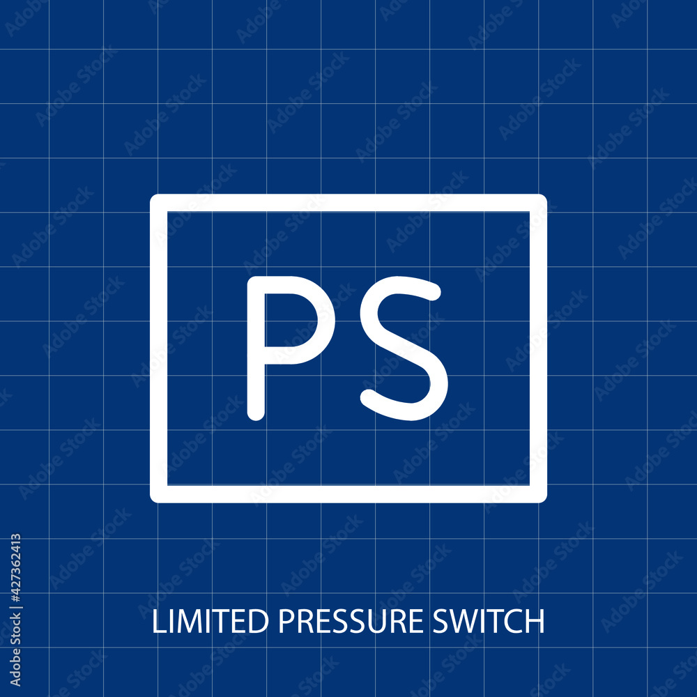 Symbol of Limited Pressure Switch Vector illustration symbol of ...