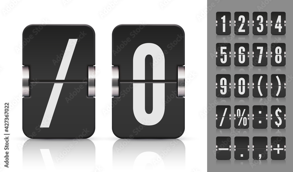 Vector modern ui design for old time meter or calendar with numbers and ...