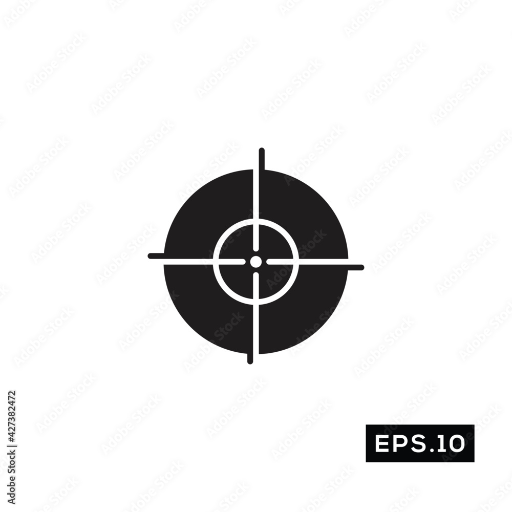 Scope icon vector. Crosshair icon or logo symbol vector Stock Vector ...