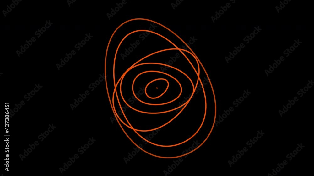 Video „Orange graphic objectr, placed in the center that duplicates and ...