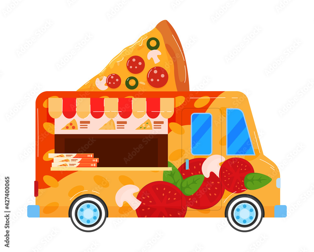 Stall hot street food, shop business, snack sausage, lunch delicious ...