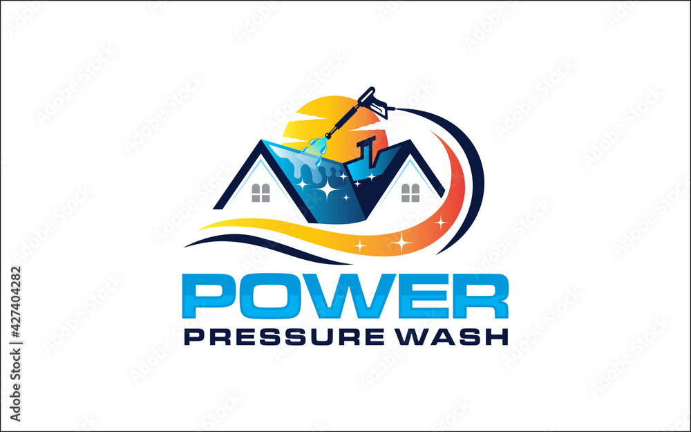Illustration vector graphic of pressure power wash spray logo design ...