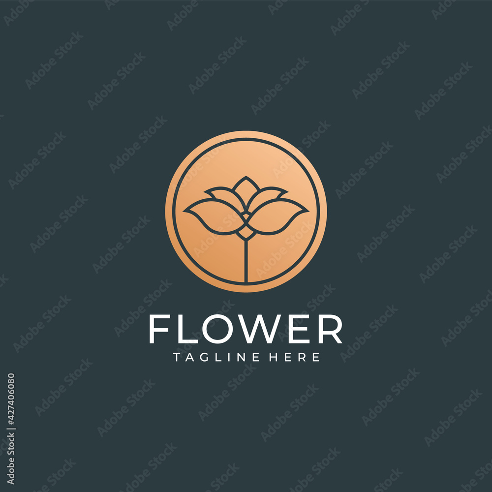 Luxury gold spa fashion logo design vector graphics concept Stock ...