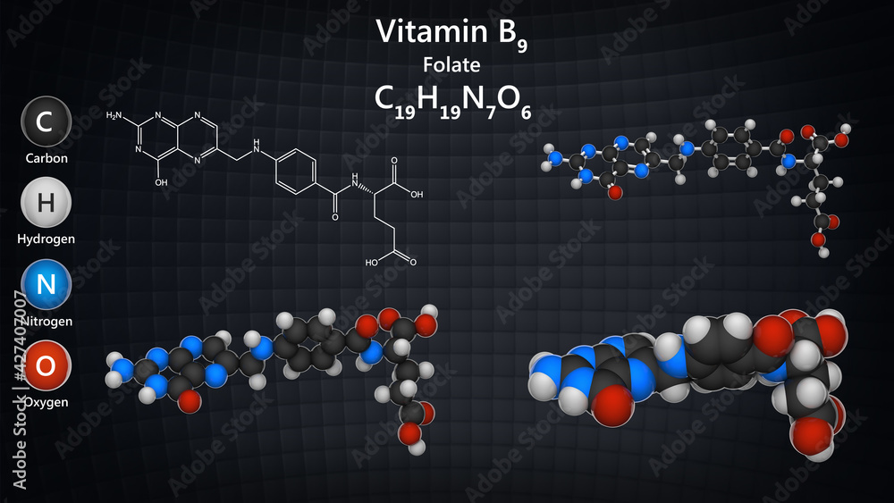 Vitamin B9 (Folate). Also known as Folacin, and historically Vitamin M ...
