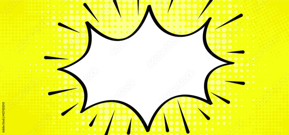 Drawing empty blank comic strips sign. Cartoon speech bubble cloud for ...