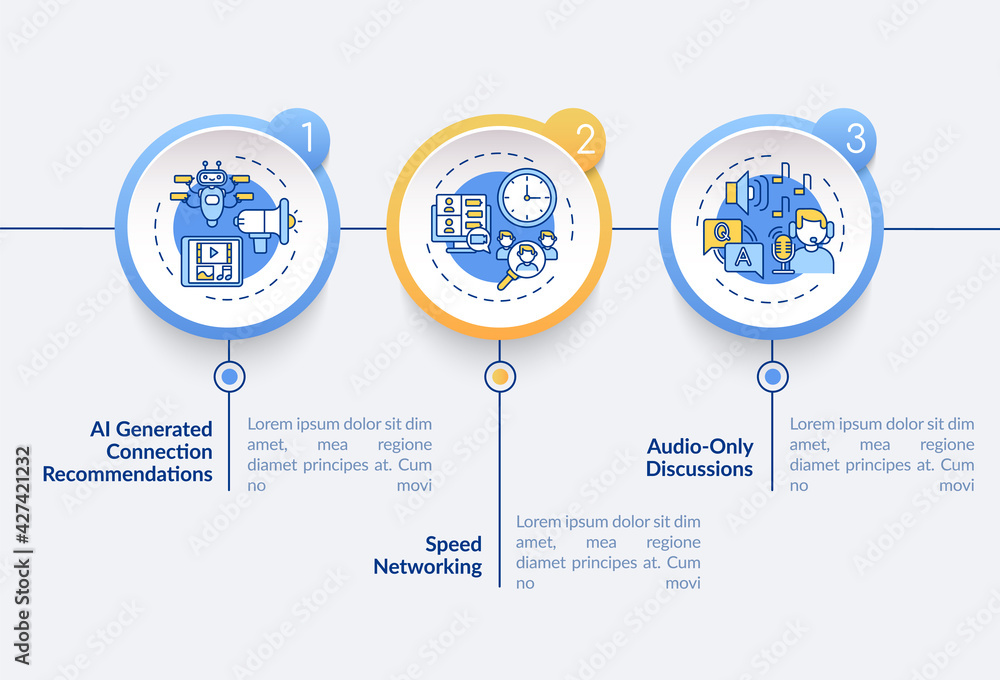 VE for networking vector infographic template. Speed meetings ...
