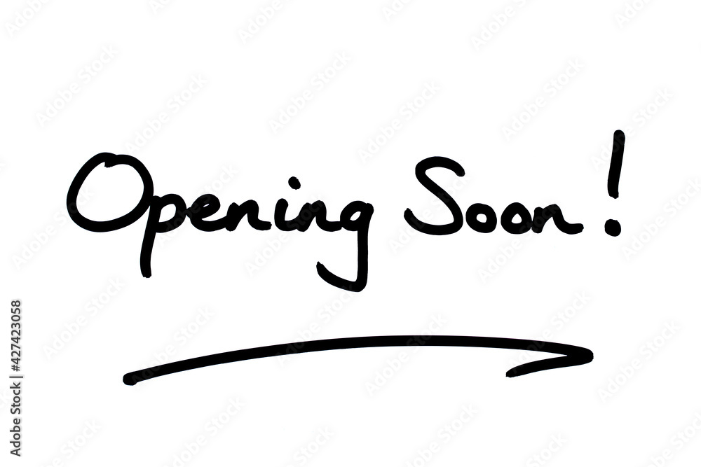 Opening Soon! Stock Illustration | Adobe Stock