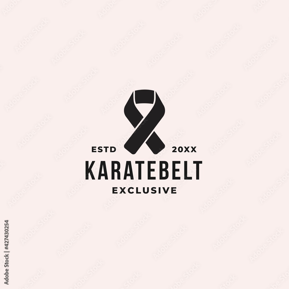 Karate belt logo concept Stock Vector | Adobe Stock