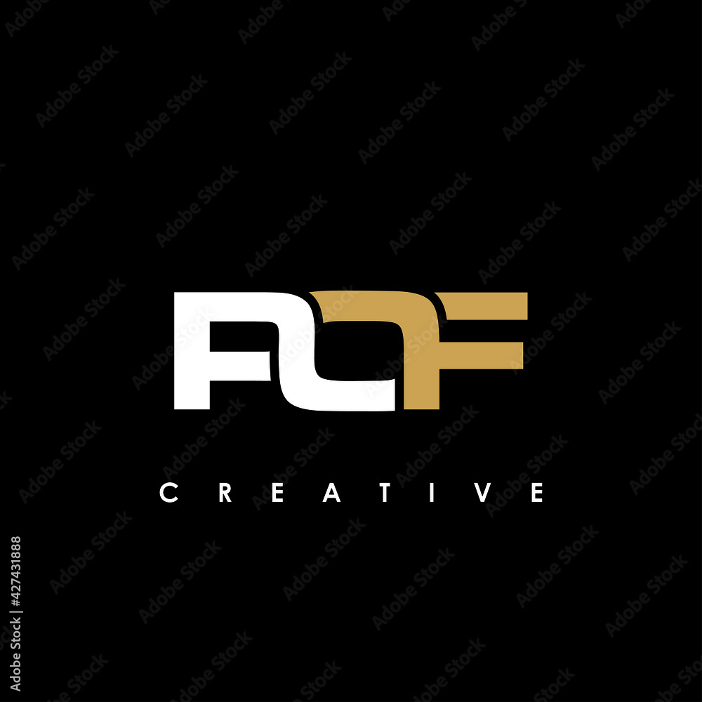 POF Letter Initial Logo Design Template Vector Illustration Stock ...