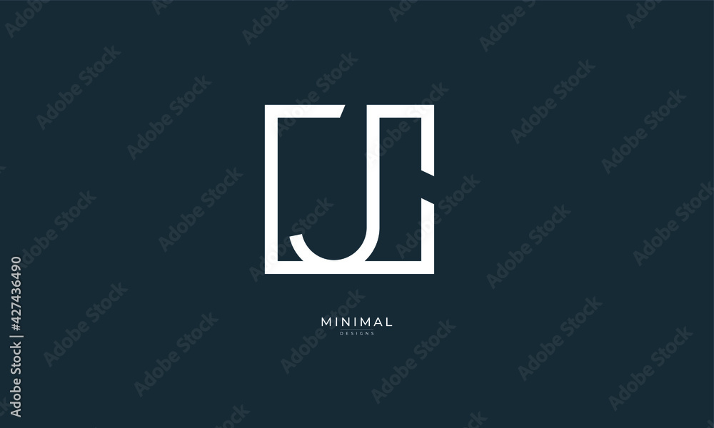 Alphabet letter icon logo CJ or JC Stock Vector | Adobe Stock