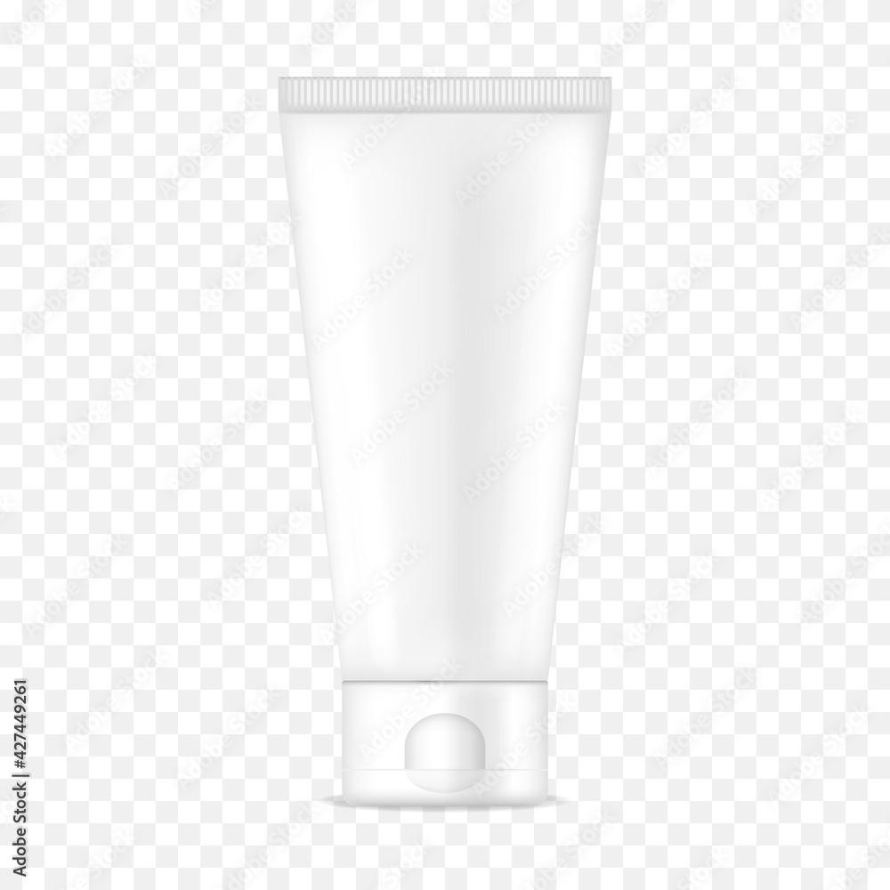 Tube for cream, lotion vector illustration. Realistic container mock up ...