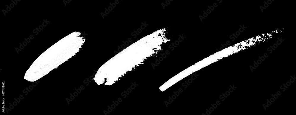 Smudged chalk strokes for decoration design. Smear hand drawing lines ...