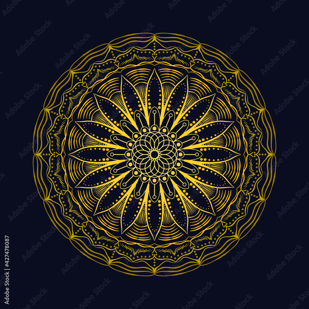 "Mandala art" is a complex abstract design, usually forming a circle ...