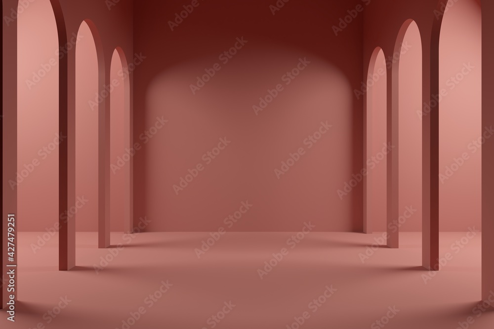 Geometric abstract background with arches. Backdrop design for product ...