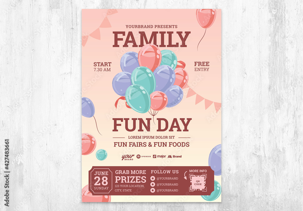 Family Fun Day Flyer Template