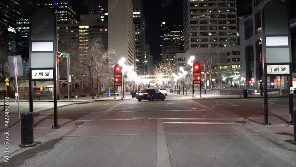 Calgary Alberta Canada, April 07 2021: Point of view tracking motion of ...