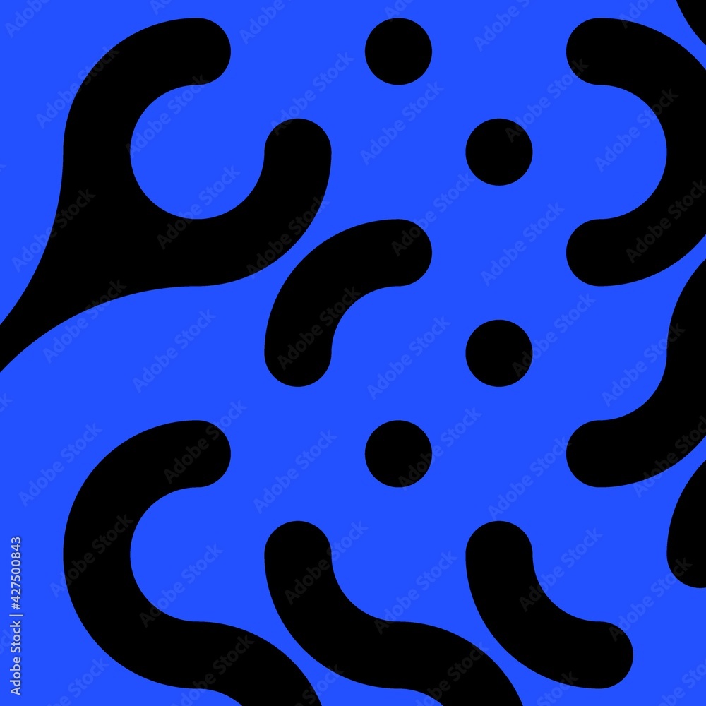 Stylized Computer Circuit Boards Shapes Patterns And Designs Blue On A