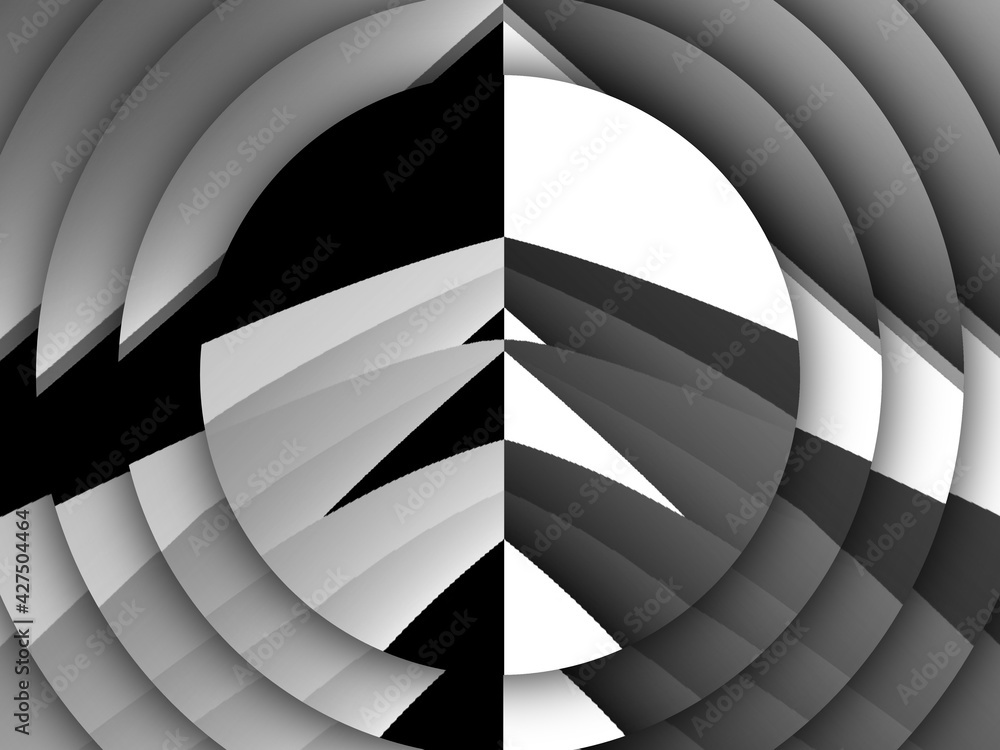concentric circular geometric shapes patterns and designs in black and ...