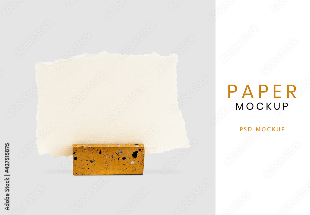 Paper Mockup on Plain Background Stock Template | Adobe Stock