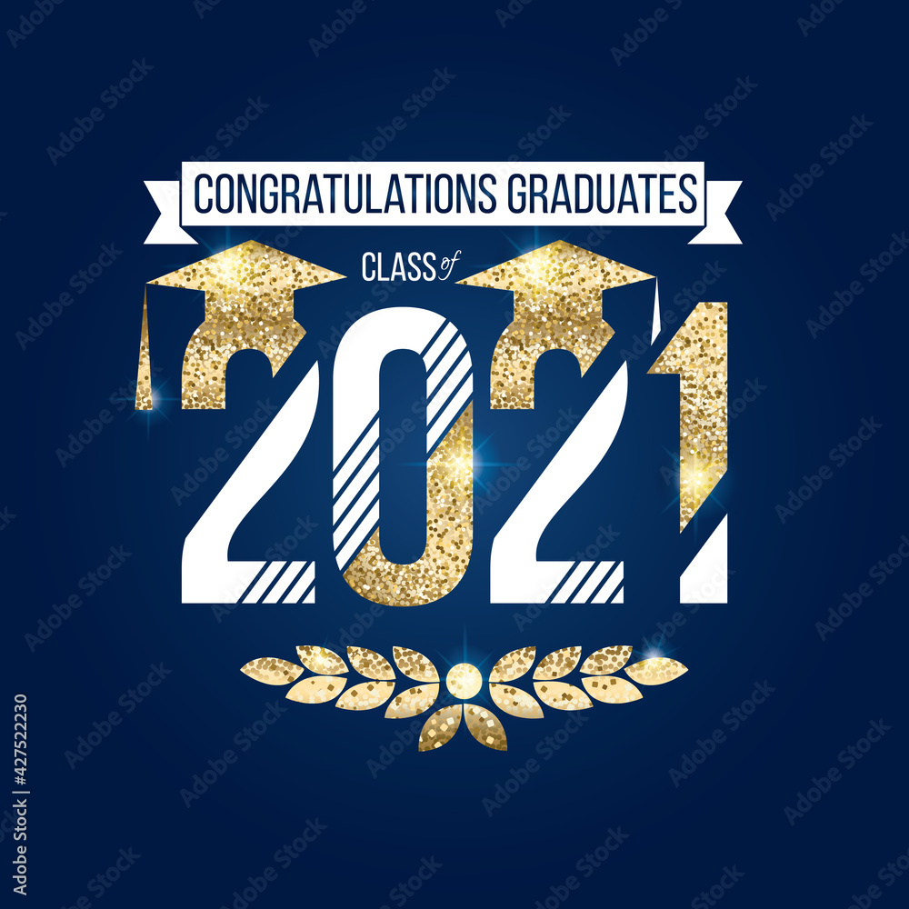 class of 2021 vector illustration of a graduating class of 2021 ...
