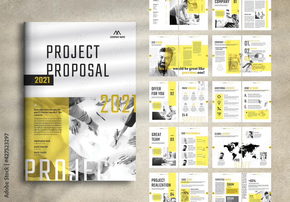 Project Proposal Layout Stock Template | Adobe Stock