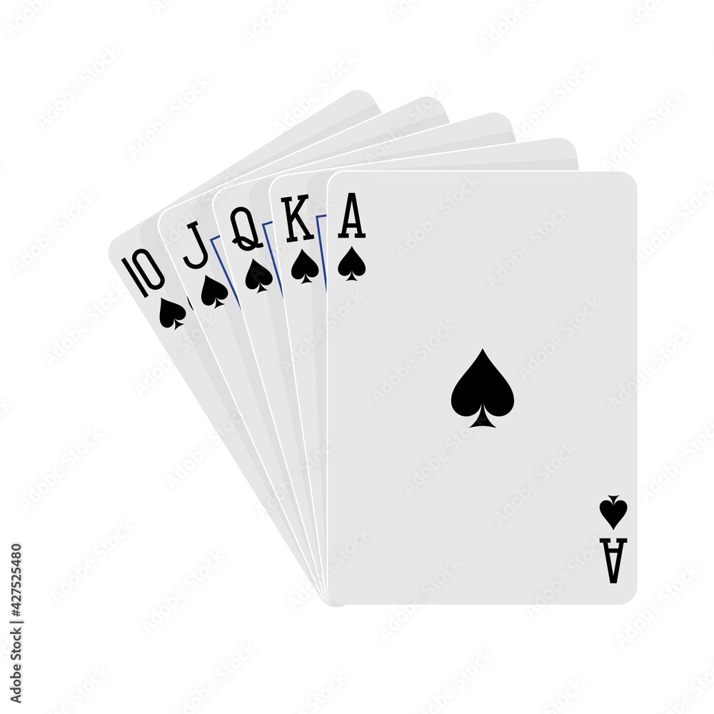 Playing cards suit spades on white background in vector EPS8 Stock ...