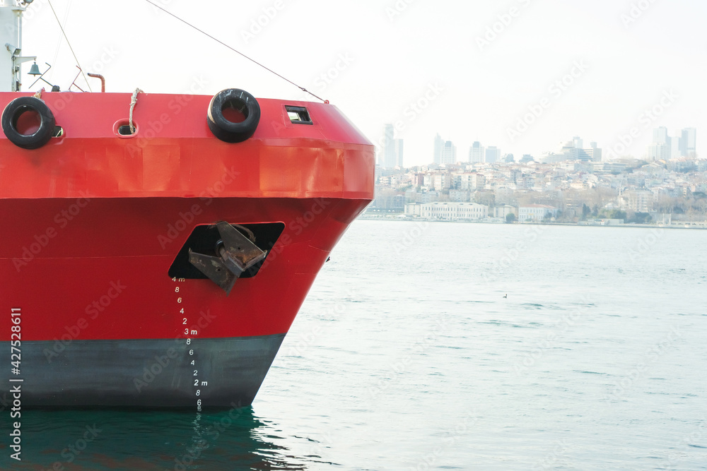 Poster The hull of the red sea boat – Wall Art | UkPosters