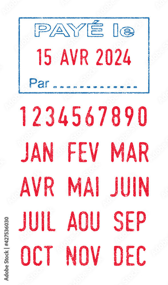 Tampon Payé le avec les dates modifiables en vectoriel Stock Vector ...
